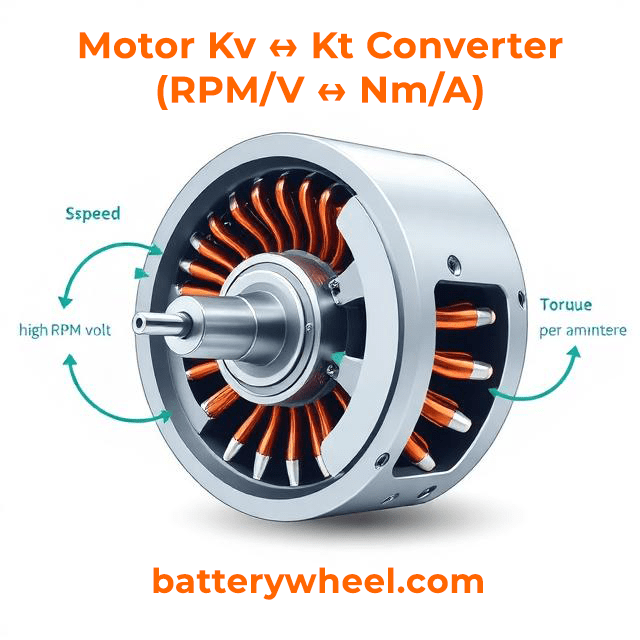 Motor Kv ↔ Kt Converter (RPM/V to Nm/A)
